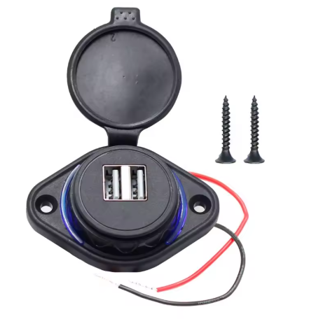 Flush mounted USB Charging Port - Oval - Dual USB type A